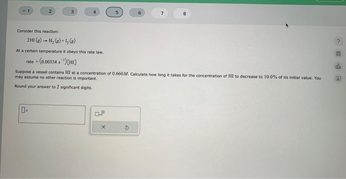 Solved Consider this reaction: 2HI g + H2 g + I2 g. At a | Chegg.com