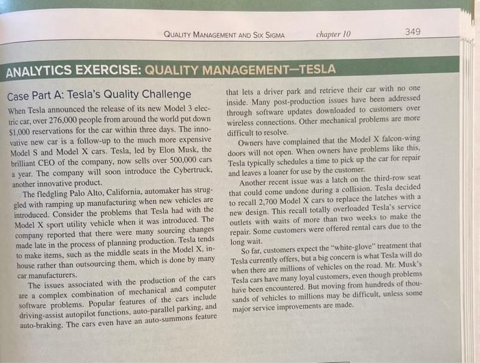 Solved Production & Operations Management page 350Tesla Case | Chegg.com