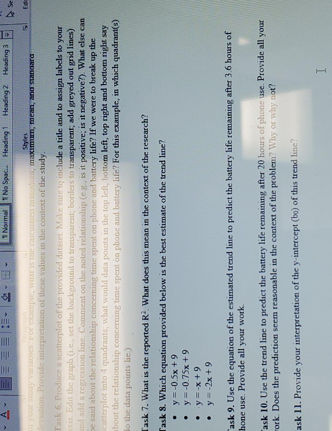 Solved Task 3. Sally collected data on how long she spent on | Chegg.com