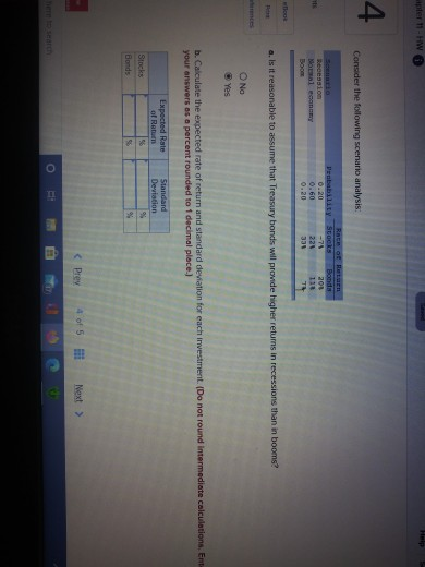 Solved Calculate The Expected Rate Of Return And Standard Chegg