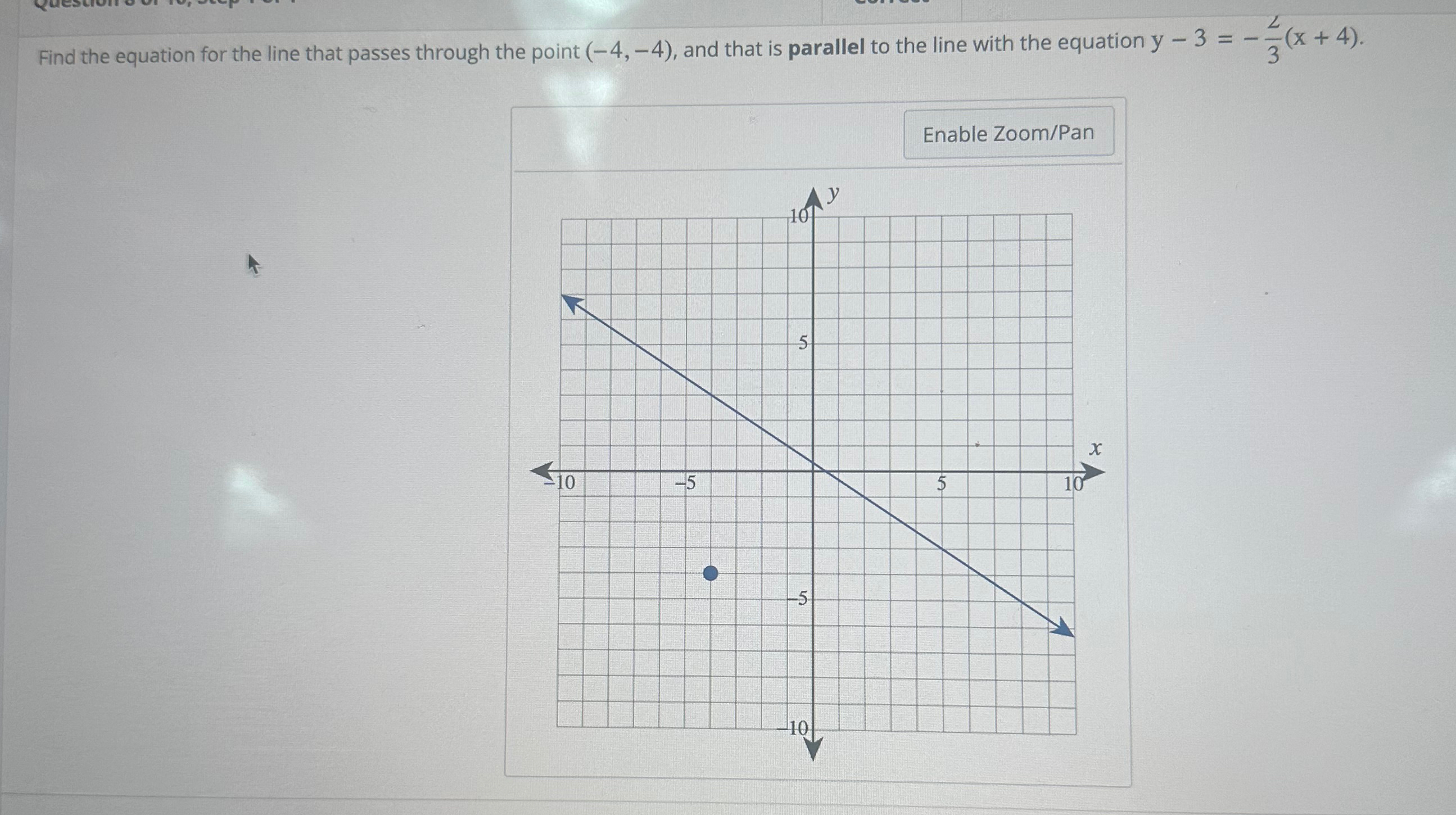 Solved Find the equation for the line that passes through | Chegg.com