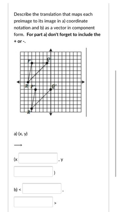 Solved Describe The Translation That Maps Each Preimage To 0467
