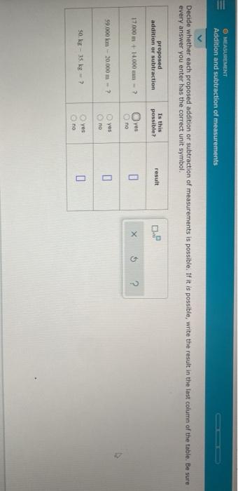 Solved O MEASUREMENT Addition and subtraction of | Chegg.com