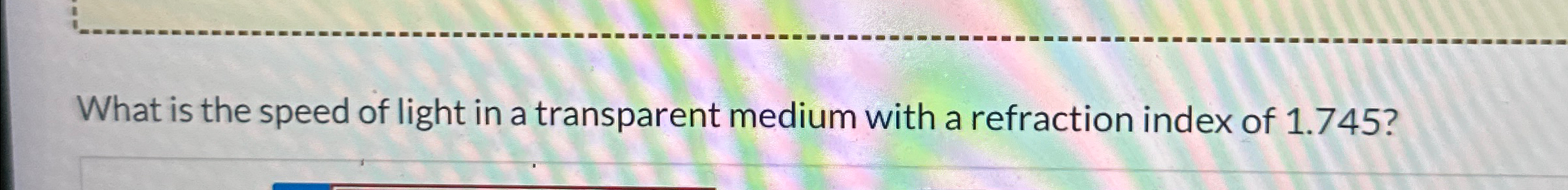 Solved What is the speed of light in a transparent medium | Chegg.com