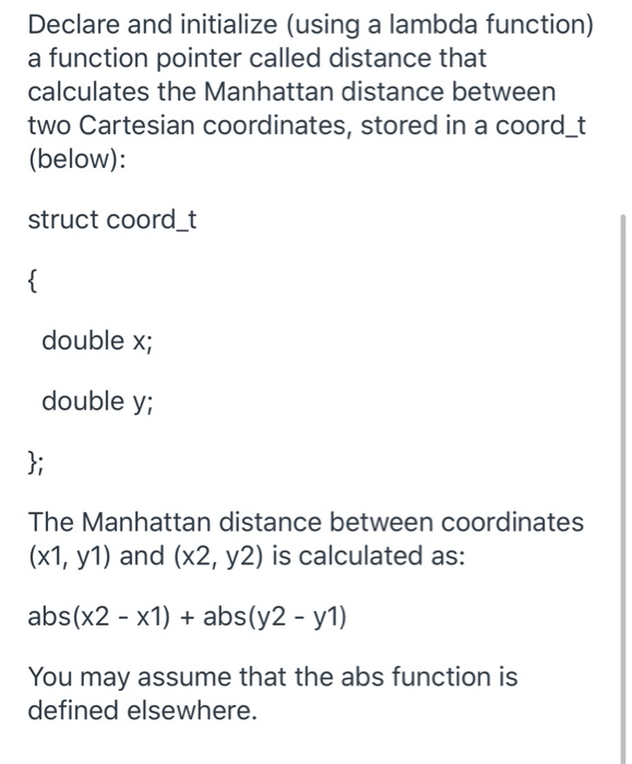 Solved Declare and initialize (using a lambda function) a | Chegg.com