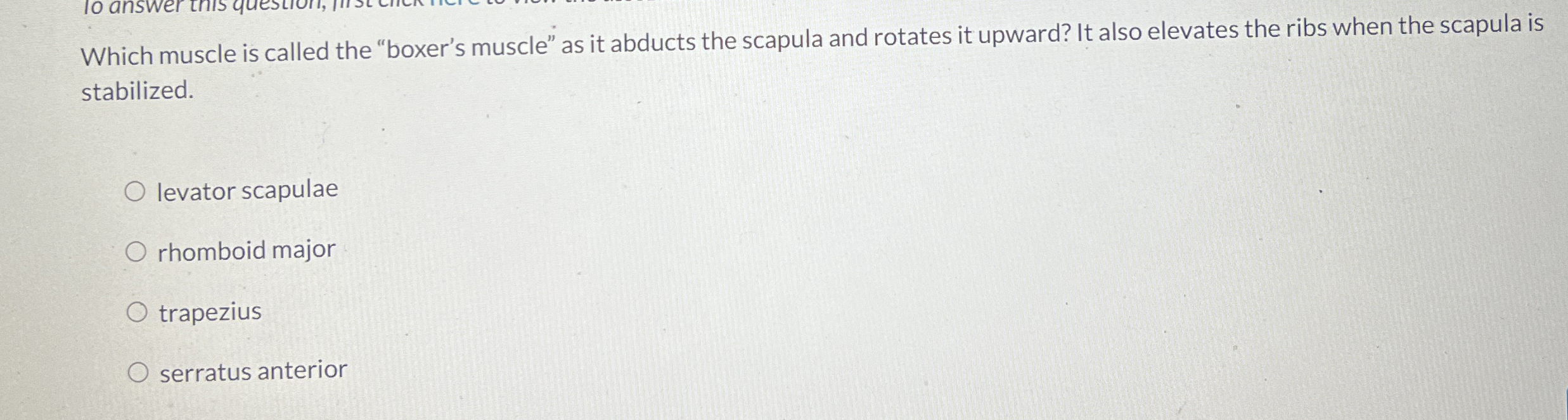 Solved Which muscle is called the "boxer's muscle" as it | Chegg.com