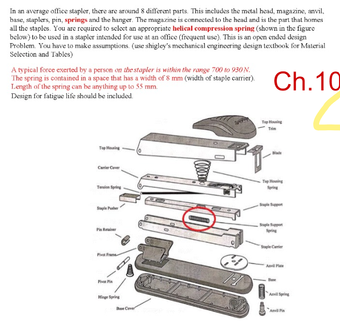 Solved In an average office stapler, there are around 8 | Chegg.com