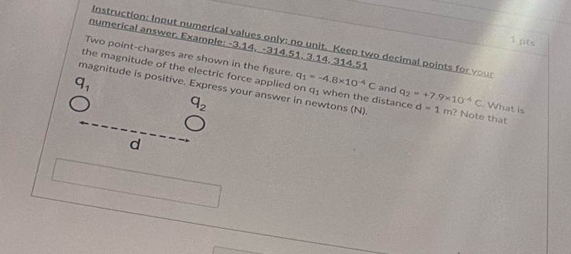 Solved Instruction: Input numerical values only; no unit. | Chegg.com