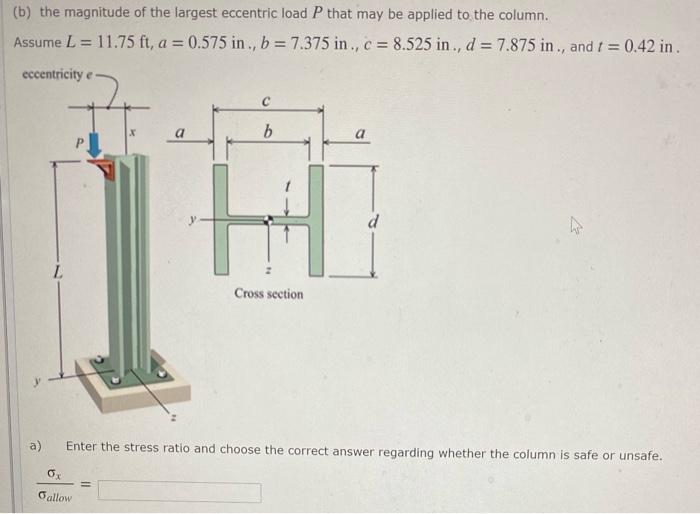 Solved The structural steel column shown in the figure is | Chegg.com