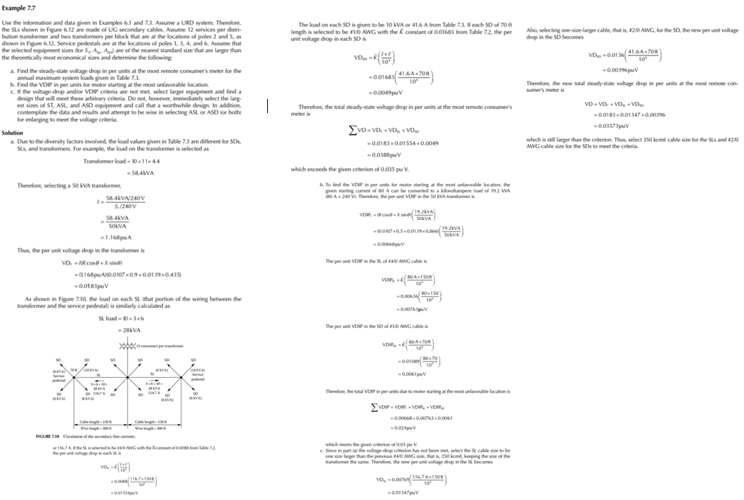 Solved 7.2 ﻿Repeat Example 7.7, ﻿using a transformer with 75 | Chegg.com