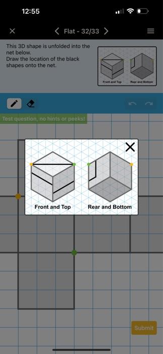 Solved This 3D shape is unfolded into the net below. Draw | Chegg.com