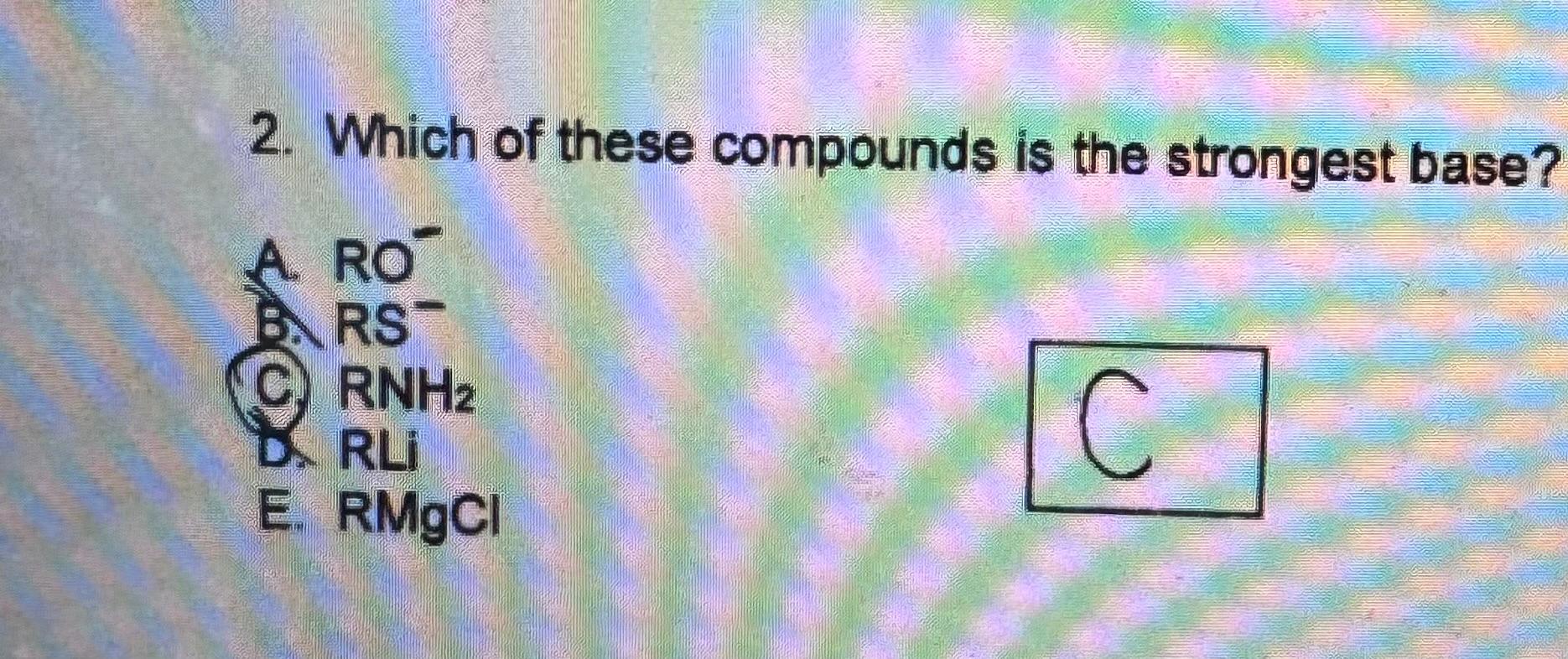 Solved Which of these compounds is the strongest | Chegg.com
