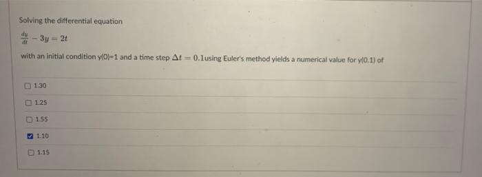 Solved Solving the differential equation ale to 3y = 21 with | Chegg.com
