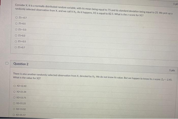 Solved Consider X it is a normally distributed random | Chegg.com