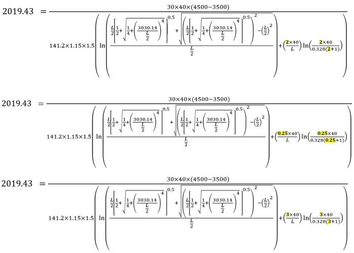 Solved I was asked to solve for L in the following three | Chegg.com