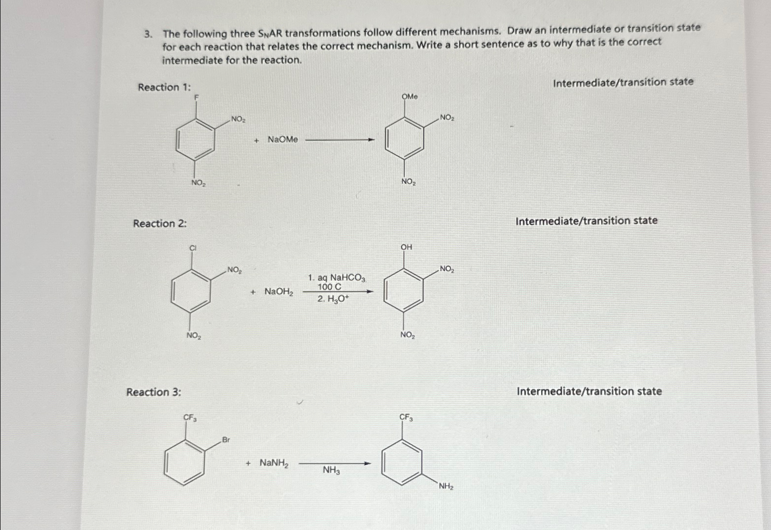 The following three SNAR ﻿transformations follow | Chegg.com