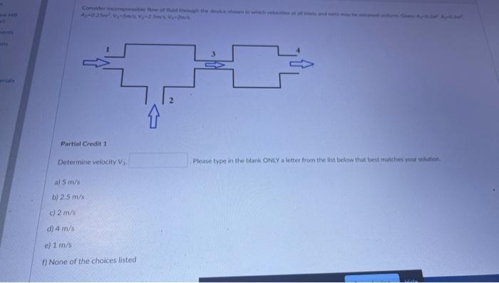 Solved Partial Credit 1 Determine velocity Vj Pleave type in | Chegg.com
