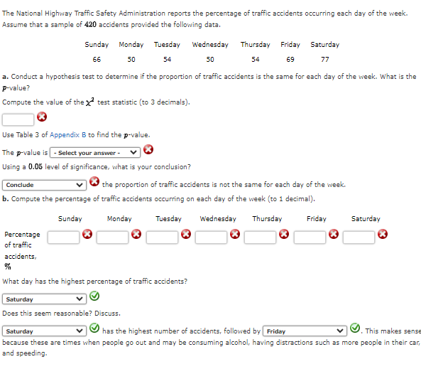 Solved The National Highway Traffic Safety Administration | Chegg.com