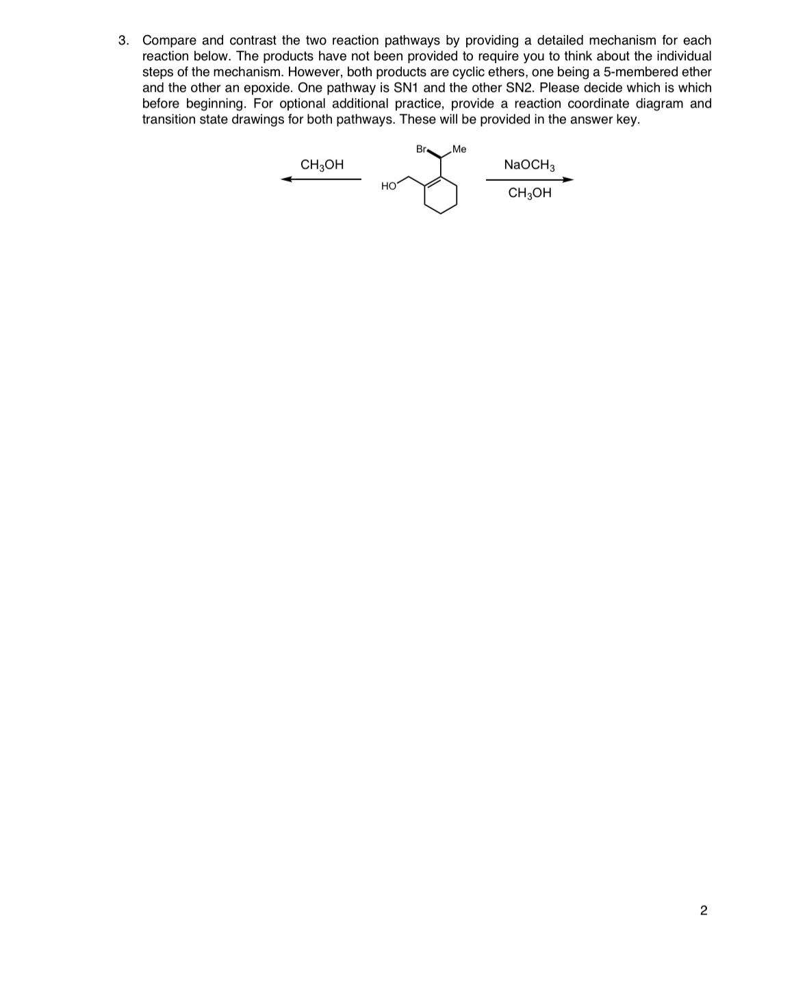 Compare and contrast the two reaction pathways by | Chegg.com