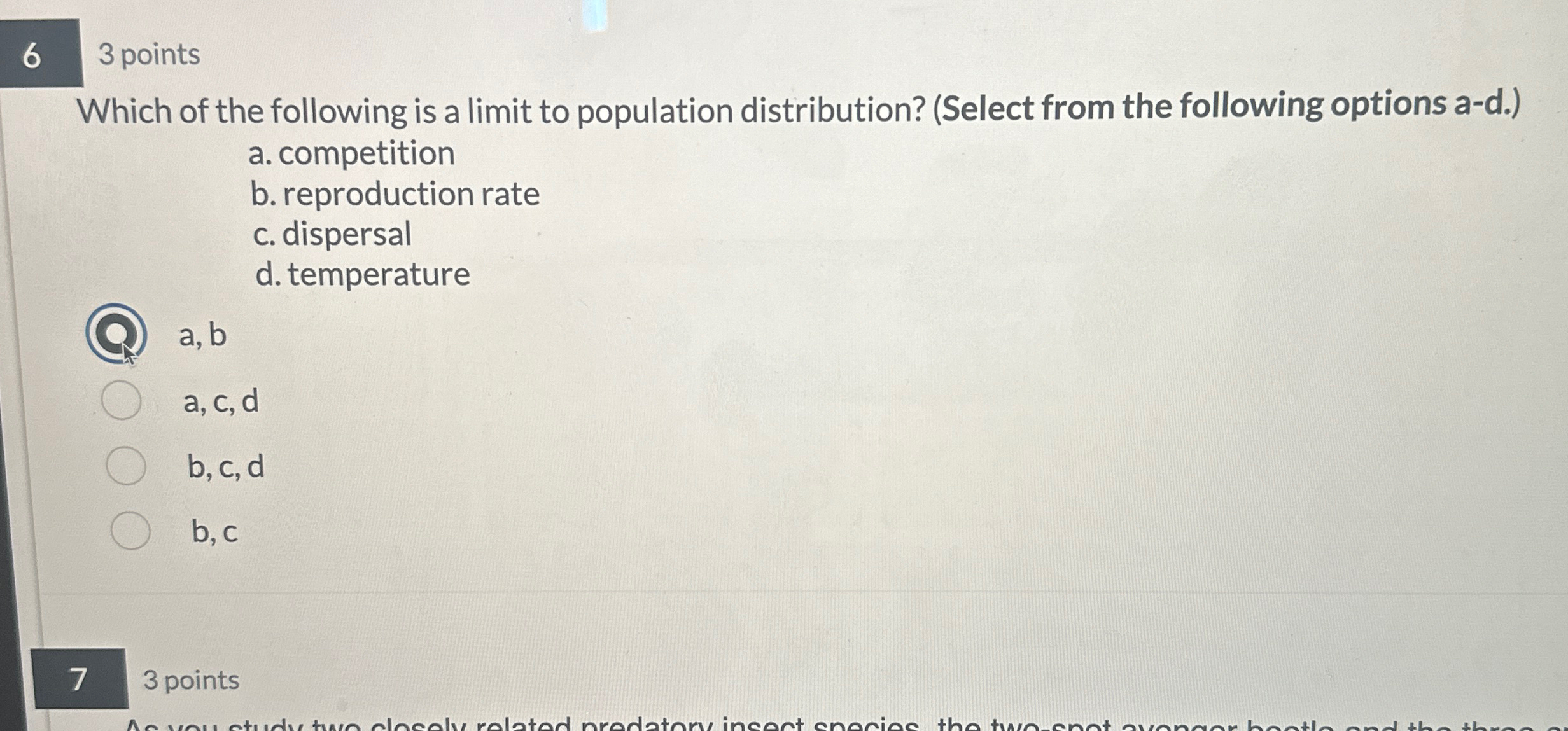 Solved 63 ﻿pointsWhich of the following is a limit to | Chegg.com