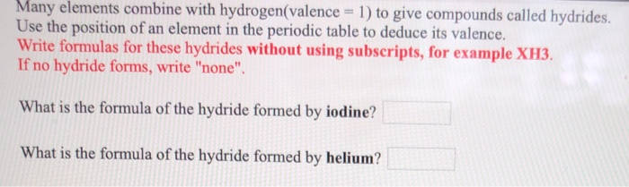Solved The valence of an element is the number of covalent | Chegg.com