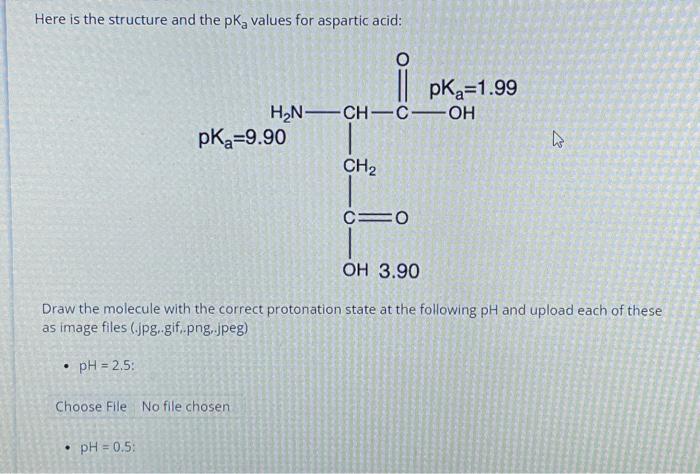 Solved Here is the structure and the pKa values for aspartic | Chegg.com