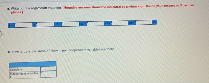 Solved The following regression output was obtained from a | Chegg.com