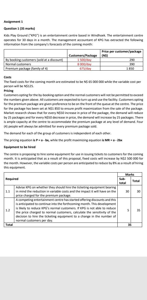 Assignment 1 Question 1 (35 marks) Kids Play Ground ( | Chegg.com