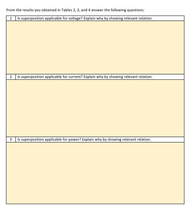 Solved Build the following circuit and fill the tables shown | Chegg.com