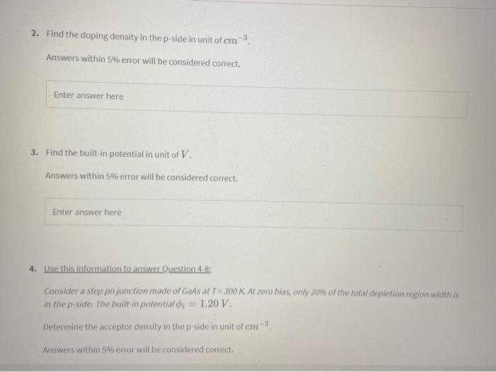 Solved Consider a step pn junction made of silicon. The | Chegg.com