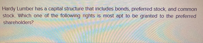 Solved Hardy Lumber has a capital structure that includes | Chegg.com