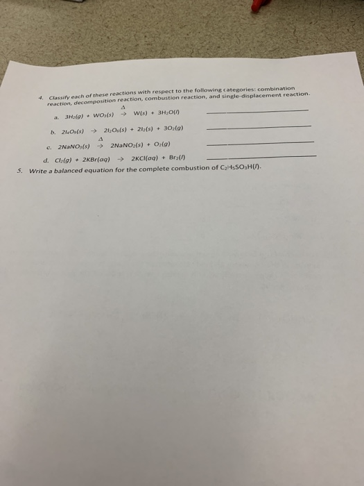 Solved Chemistry 2 Chapter 9 Worksheet Key 1. Determine the | Chegg.com