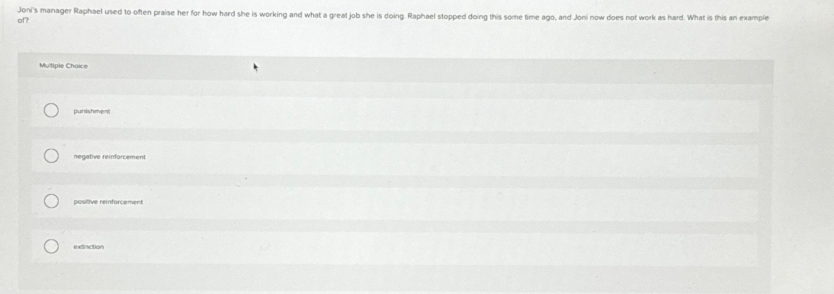 of?Multiple Choicepunishmentnegative | Chegg.com