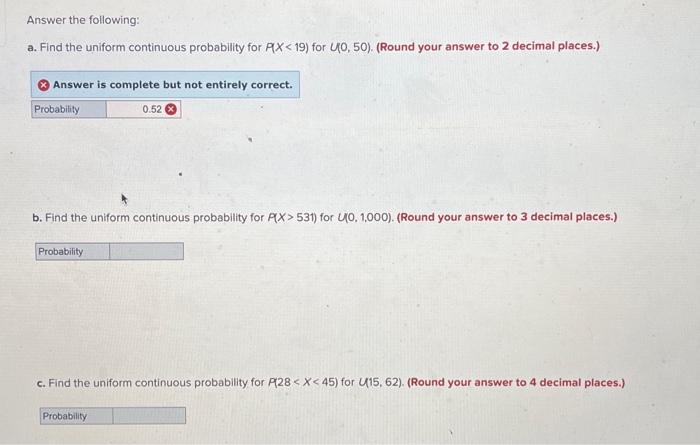 Solved Answer the following: a. Find the uniform continuous | Chegg.com