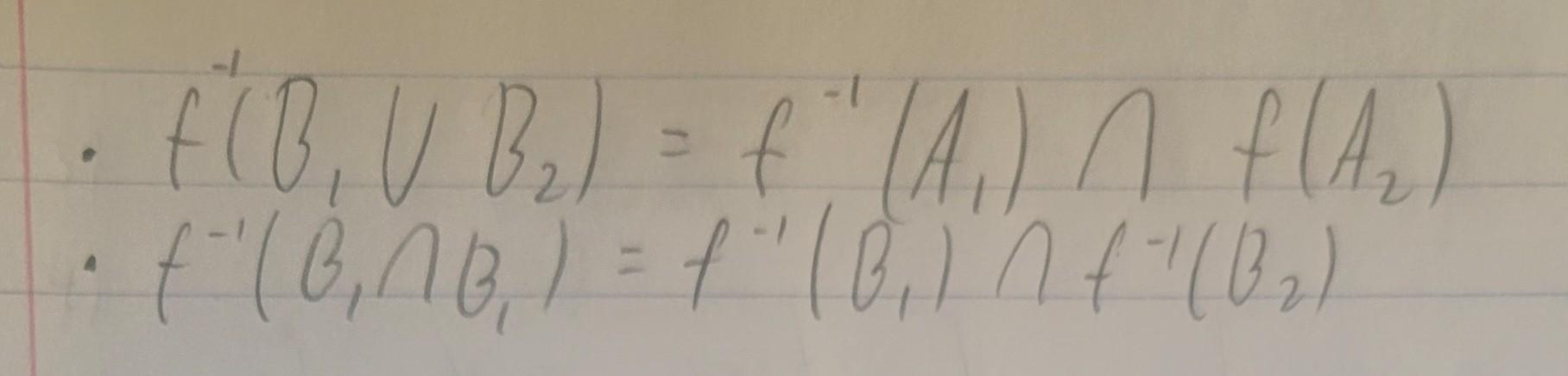 Solved let f:x→y be a function let A1,A2⊆X;B1,B2⊆Y Prove | Chegg.com