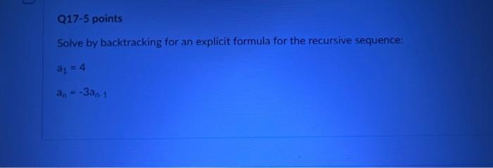 Solved Solve by backtracking for an explicit formula for the | Chegg.com