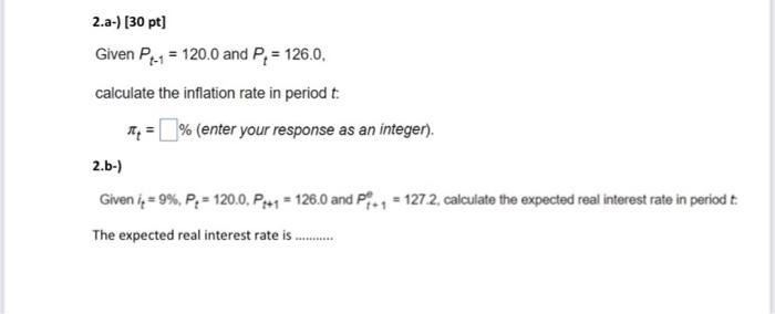 Solved Given Pt−1=120.0 and Pt=126.0, calculate the | Chegg.com