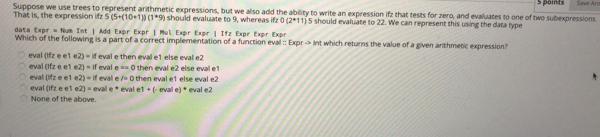 Solved Suppose we use trees to represent arithmetic | Chegg.com