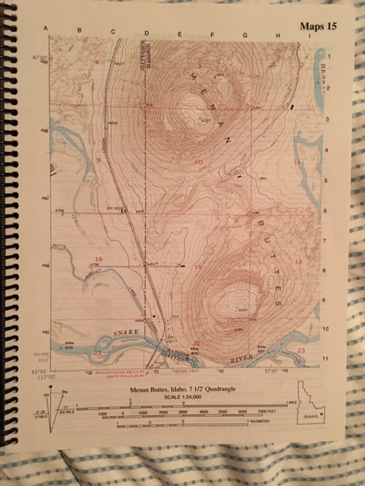 Solved 20 Maps Contours on a topographie quadrangle map - | Chegg.com