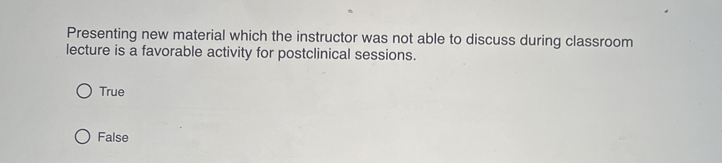 Solved Presenting new material which the instructor was not | Chegg.com