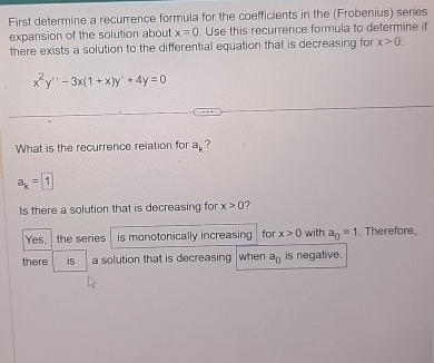 Solved First determine a recurrence formula for the | Chegg.com