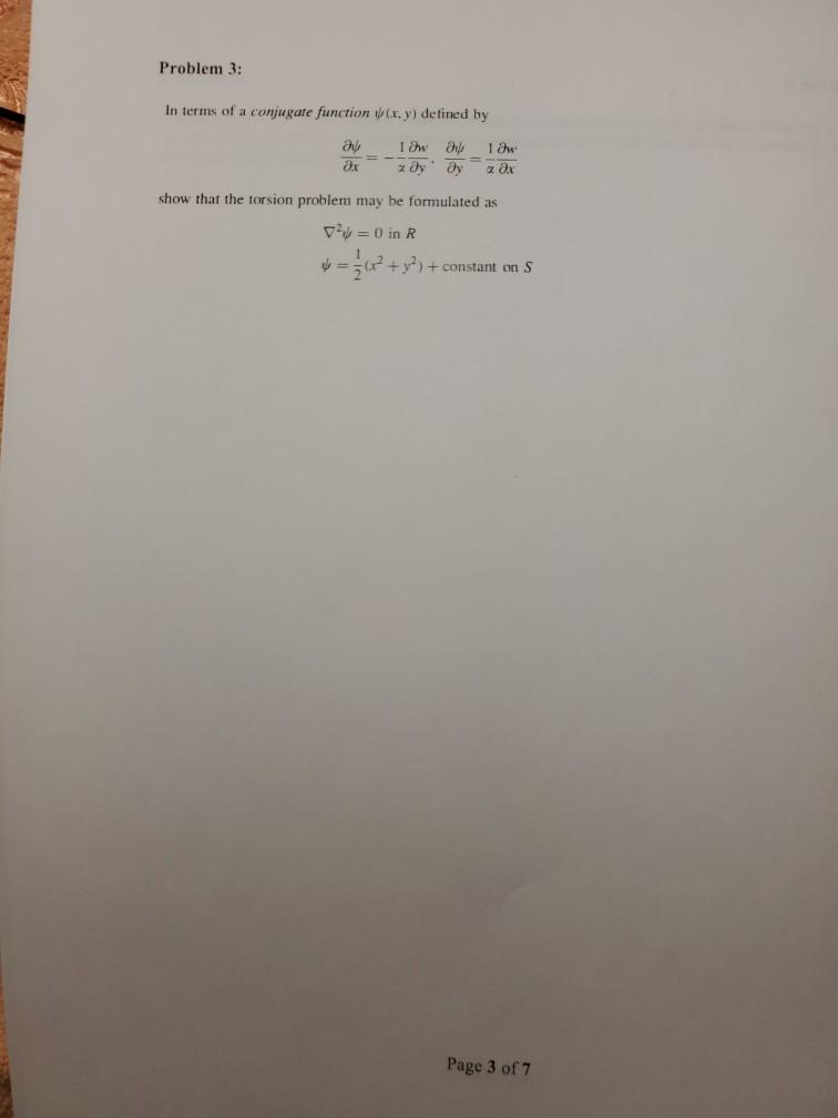 Solved Problem 1: Consider the axisymmetric problem of an | Chegg.com