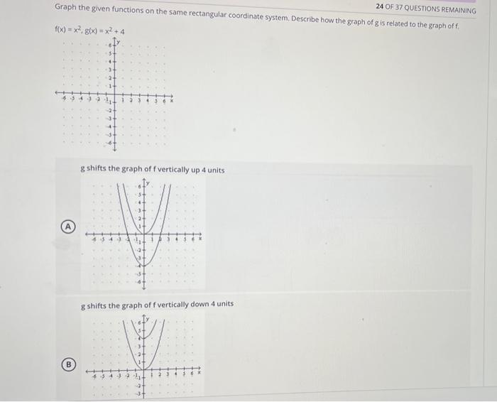 Solved Graph the given functions on the same rectangular | Chegg.com