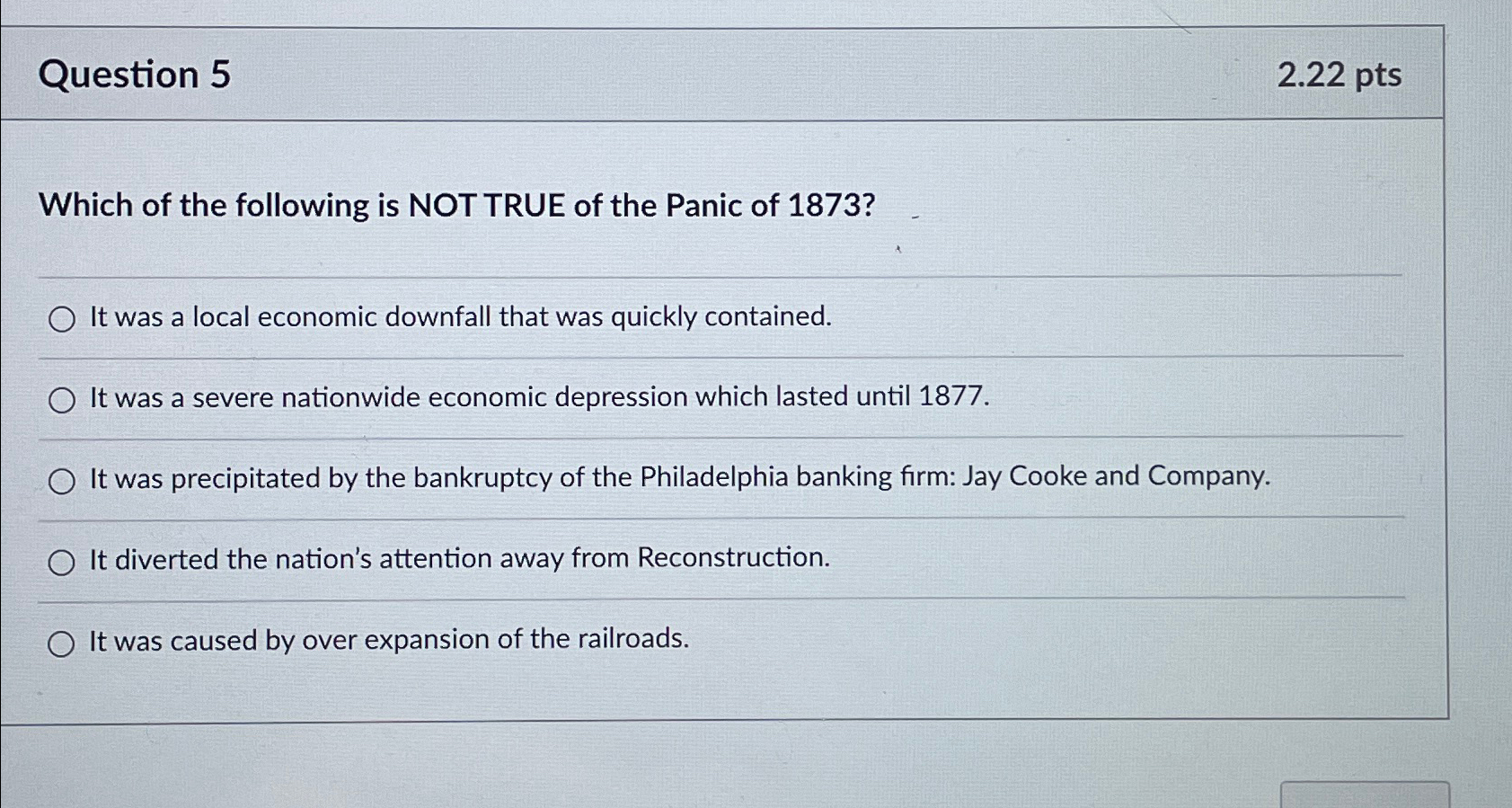 Solved Question 52.22ptsWhich of the following is NOT TRUE | Chegg.com