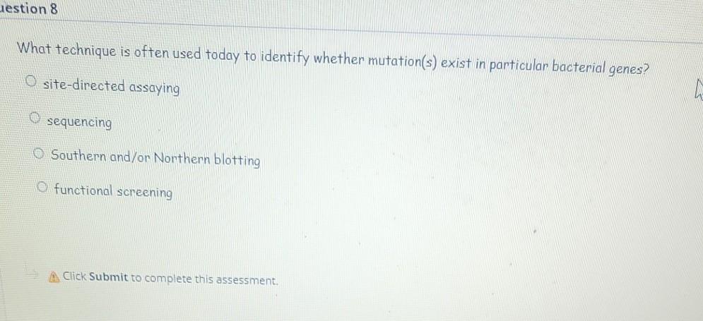 Solved estion 8 What technique is often used today to | Chegg.com