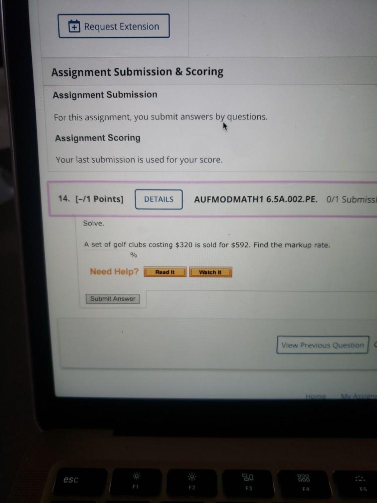 Solved Request Extension Assignment Submission & Scoring | Chegg.com