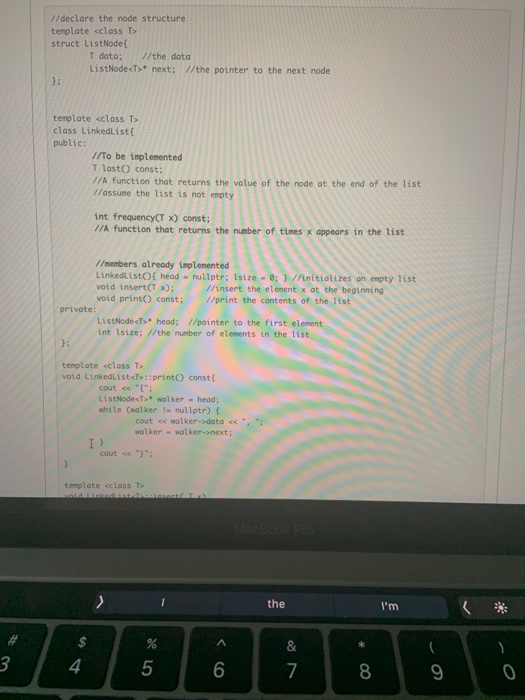 1/declare the node structure template struct | Chegg.com