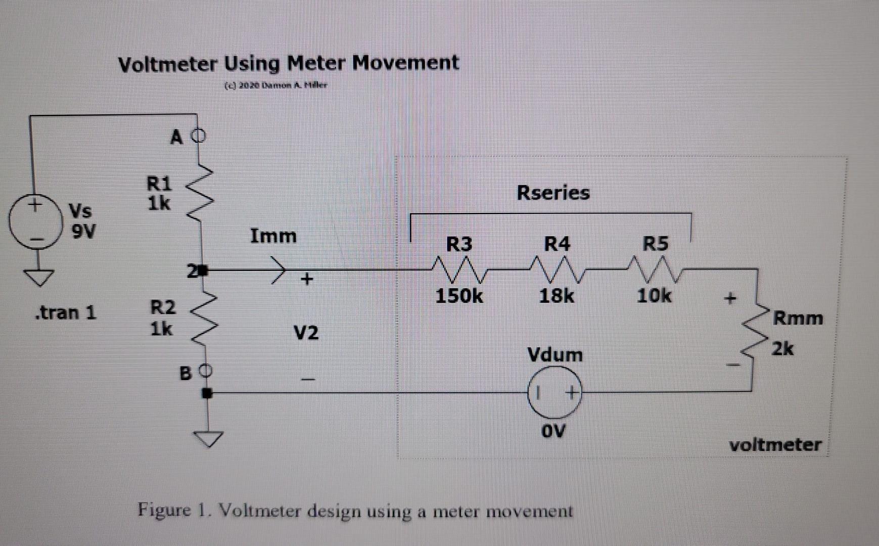Solved Ammeter Design 7. Figure 2 shows a 0.9mA full-scale | Chegg.com