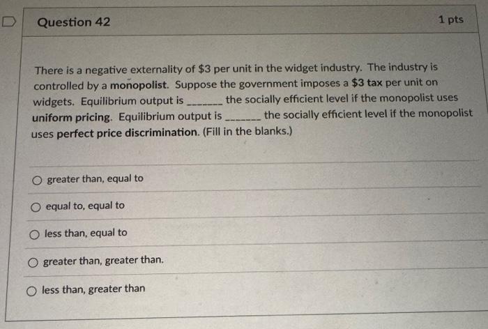Solved There is a negative externality of $3 per unit in the | Chegg.com