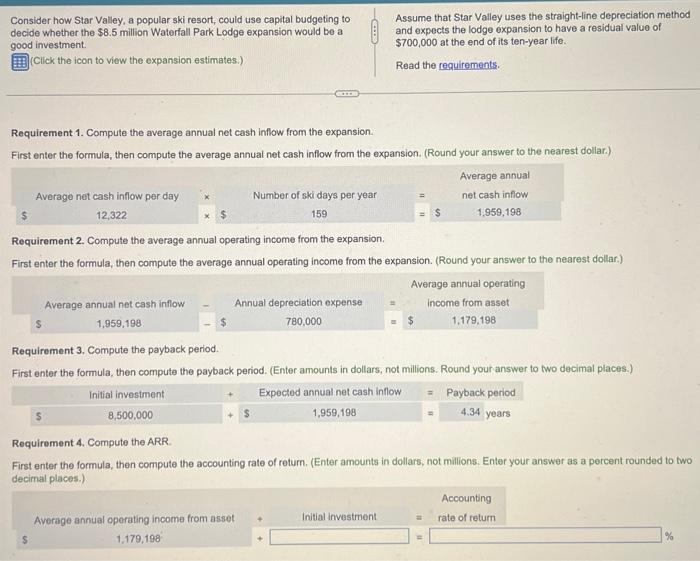 [Solved]: Consider how Star Valley, a popular ski resort, c